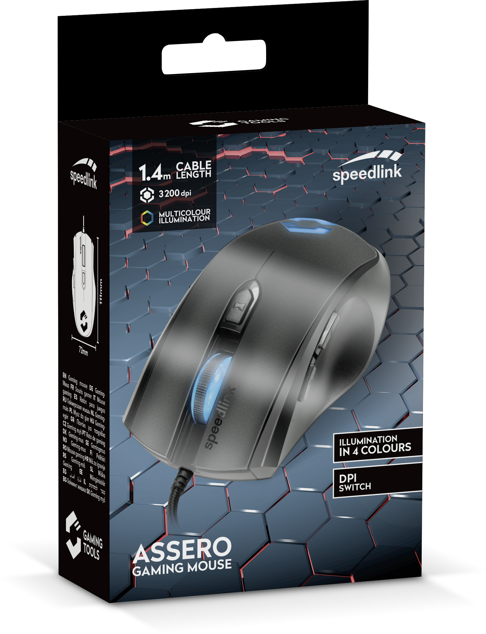 ASSERO Gaming Mouse, black | SL-680007-BK