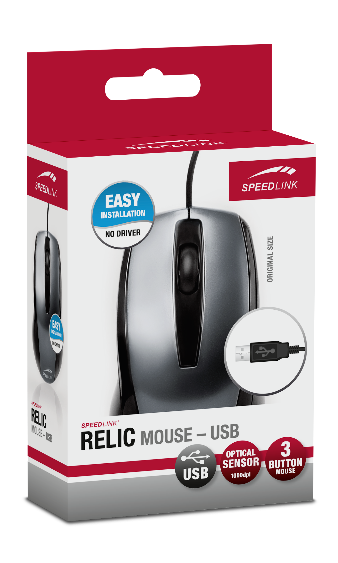 RELIC Mouse - USB, dark grey | SL-6111-GY