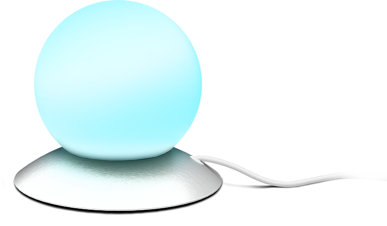 ROUND USB LED Lampe Touch, silber – Farbwechsel, dimmbar