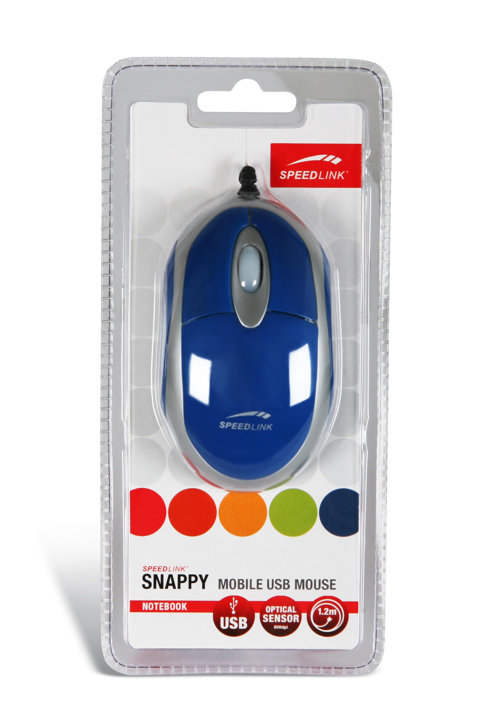 Snappy Mobile USB Mouse, royal blue | SL-6141-SBL