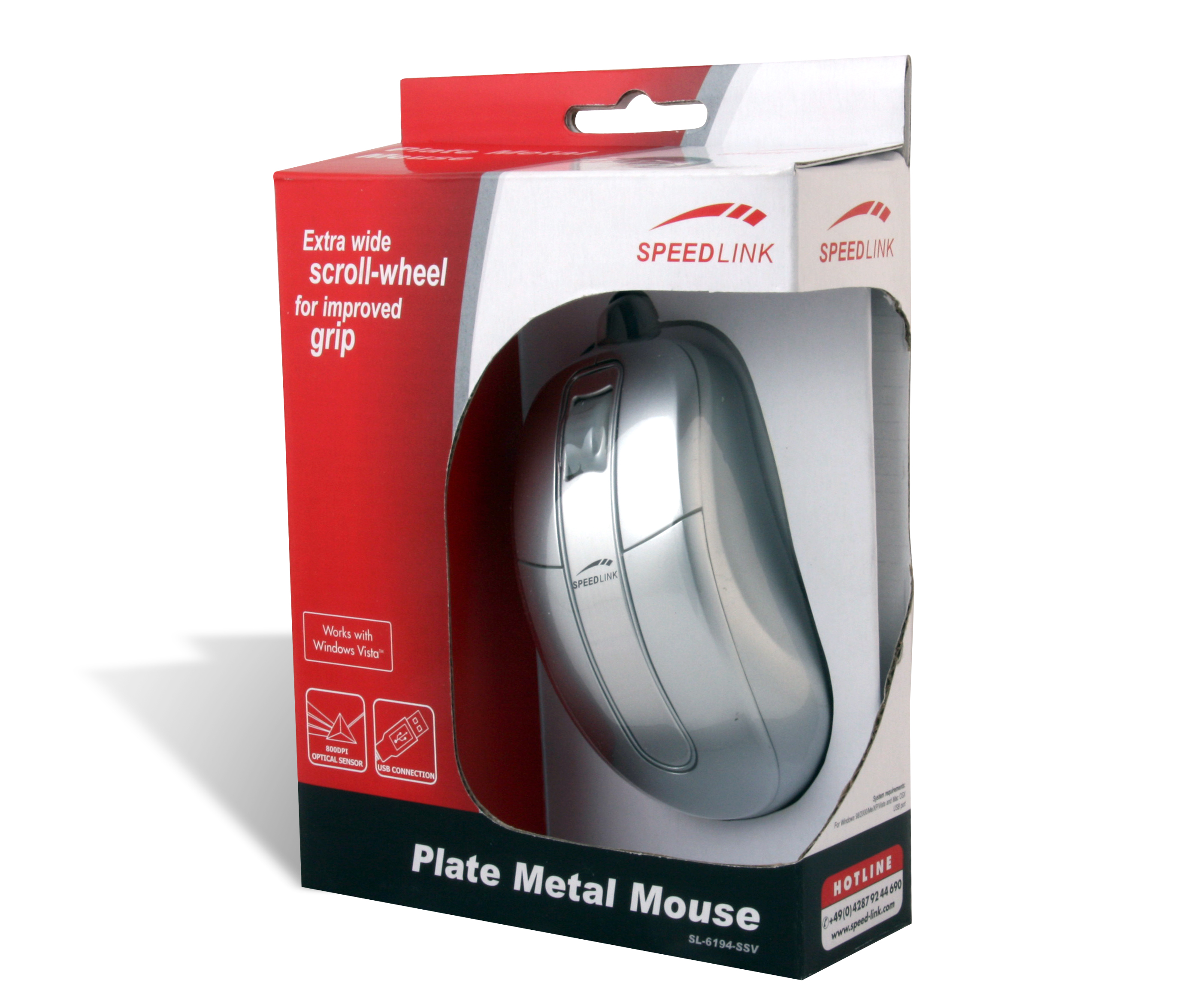 Plate Metal Mouse, silver | SL-6194-SSV
