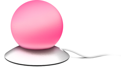 ROUND USB LED Lampe Touch, silber – Farbwechsel, dimmbar